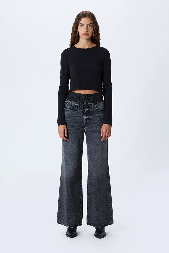 SLVRLAKE - Re-Work Eva Double Waistband - Shadow Coal – Collins St